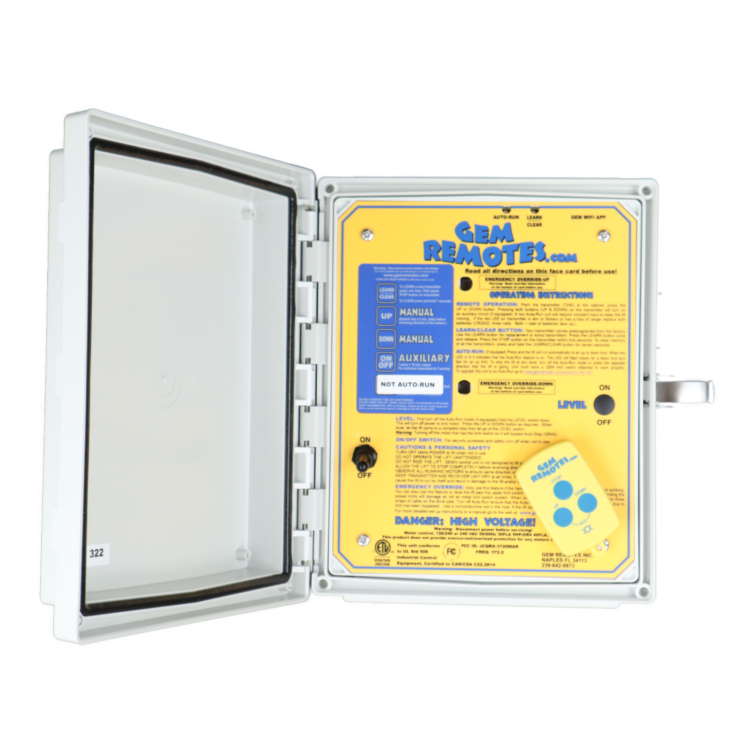 Gem Remote GR2F1: Wireless Boat Lift Remote — Dock Solutions, Inc.